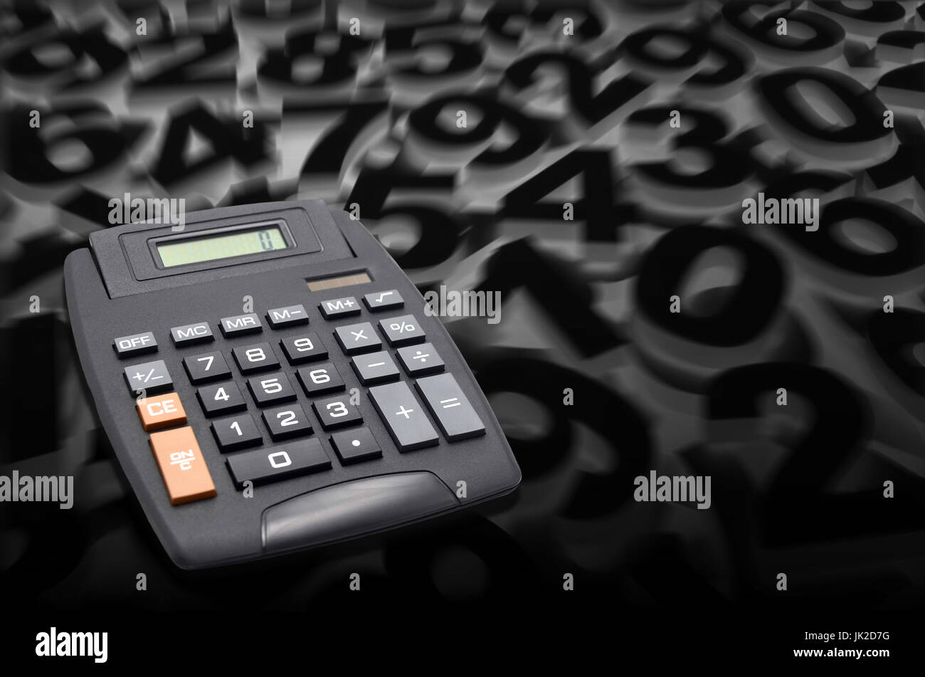 Calculator with numbers Stock Photo - Alamy