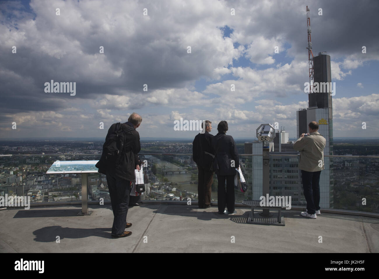 Germany, Hessen, Frankfurt am Main, Main Tower view, viewing platform ...