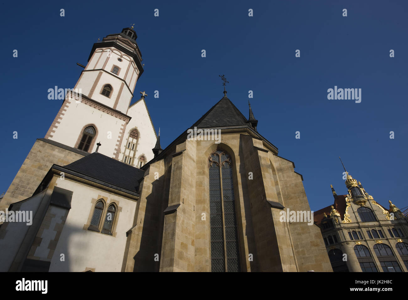 Germany, Sachsen, Leipzig, Thomaskirche church, exterior Stock Photo ...