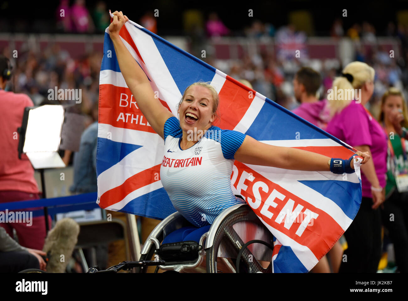 Hannah Cockroft after winning gold T34 400m at the World Para Athletics ...