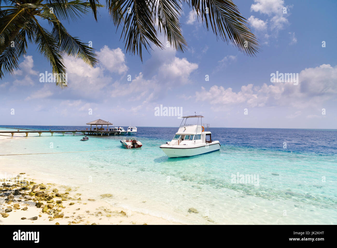 tropical beach with crystal clear water and white sand Stock Photo - Alamy