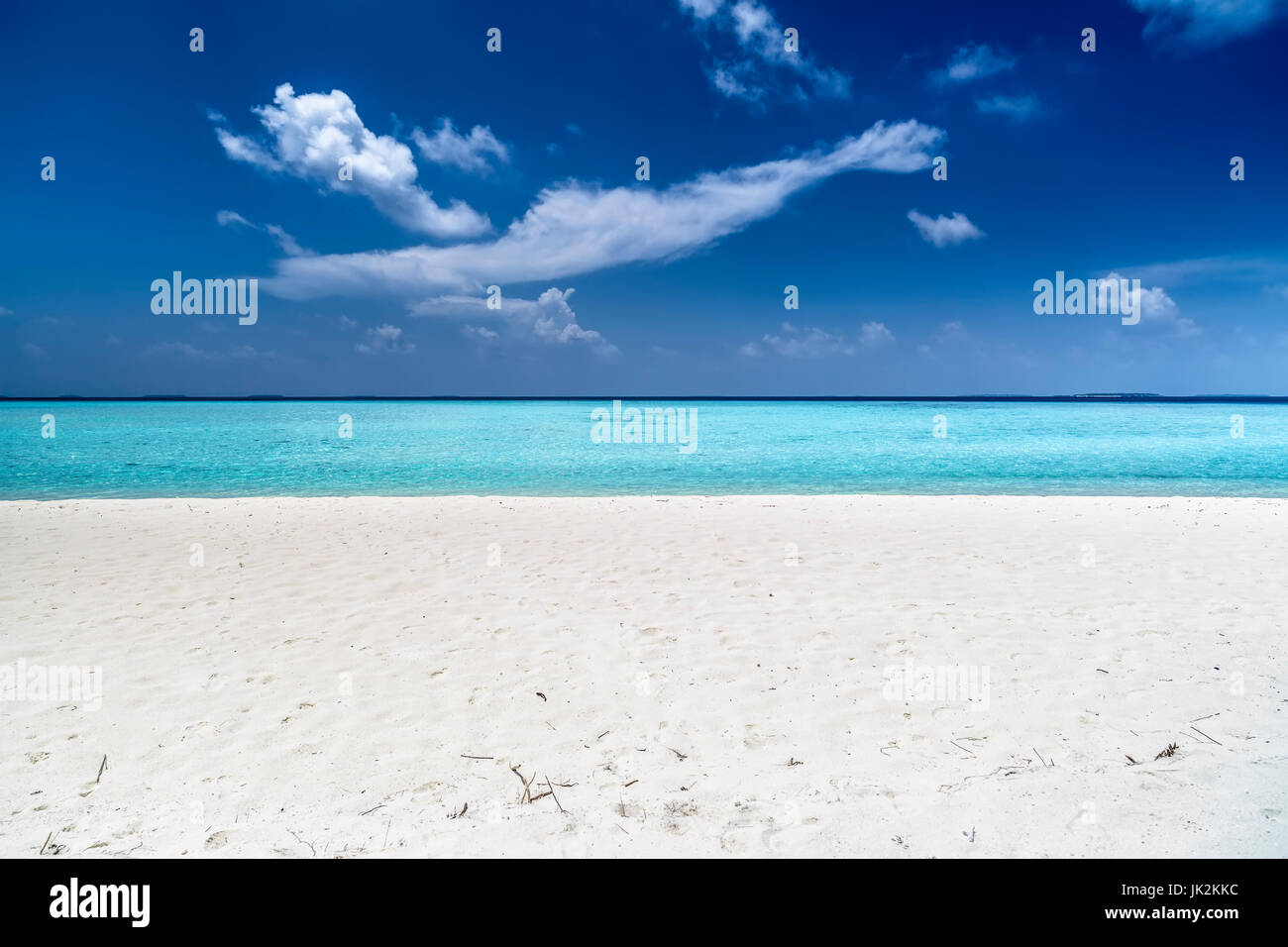tropical beach with crystal clear water and white sand Stock Photo - Alamy