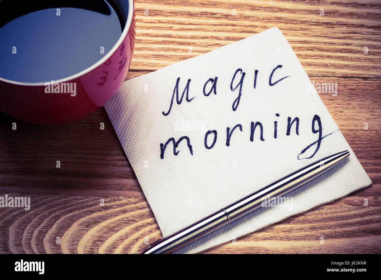 Romantic message written on napkin Stock Photo - Alamy