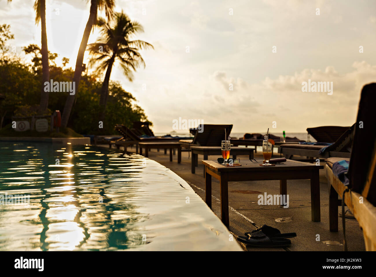 Exotic pool with a beautiful view overlooking ocean Stock Photo - Alamy