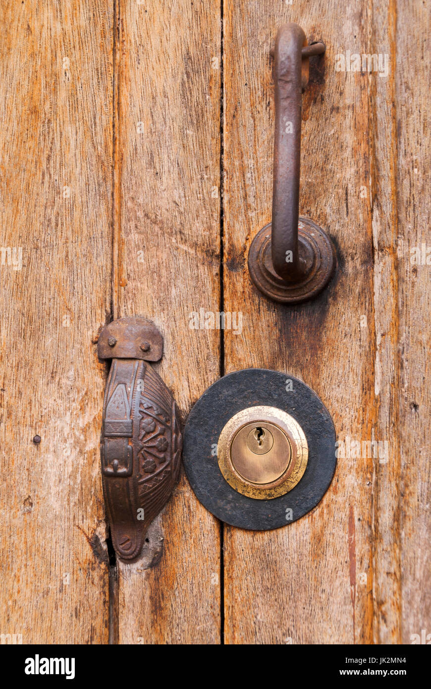 Ancient keyhole in the iron door Stock Photo - Alamy