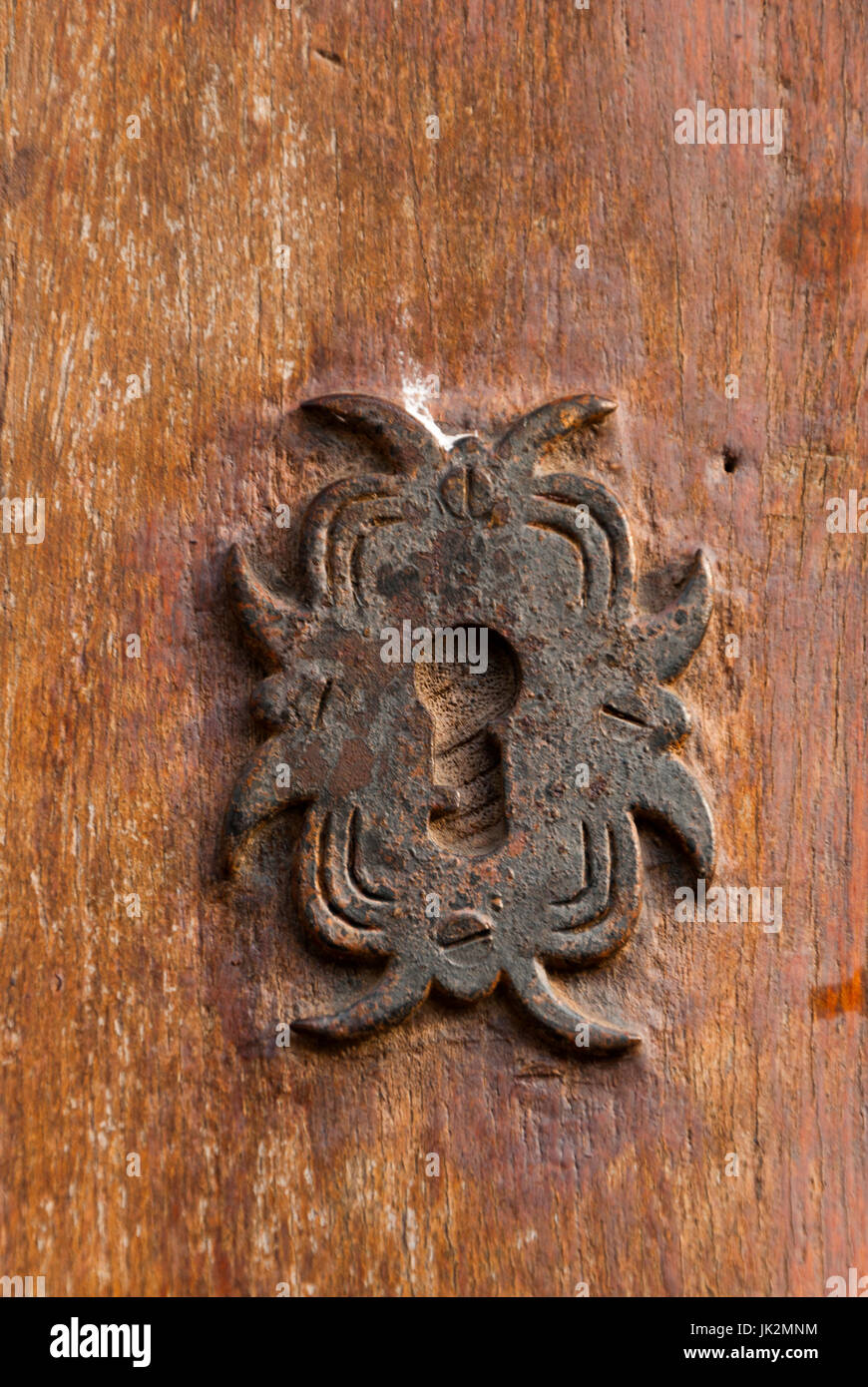 Ancient keyhole in the iron door Stock Photo - Alamy