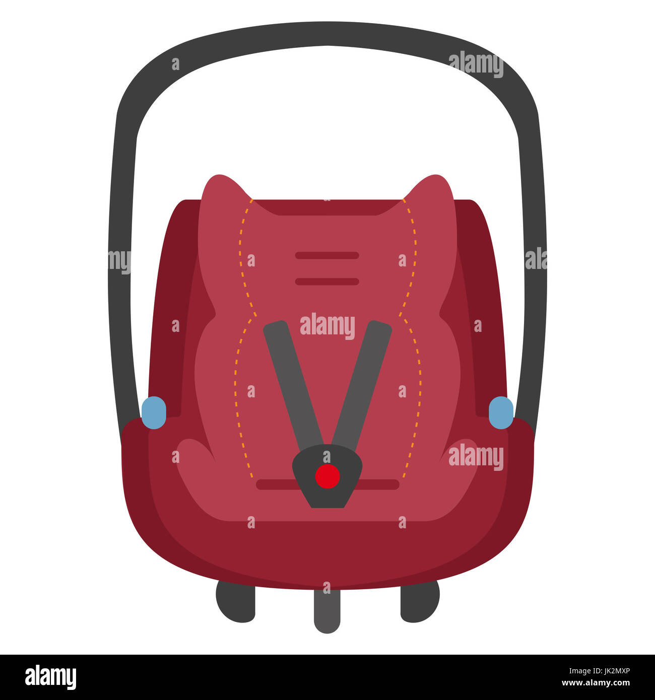 Red Baby Car Seat, Front View Isolated On A White Background ...