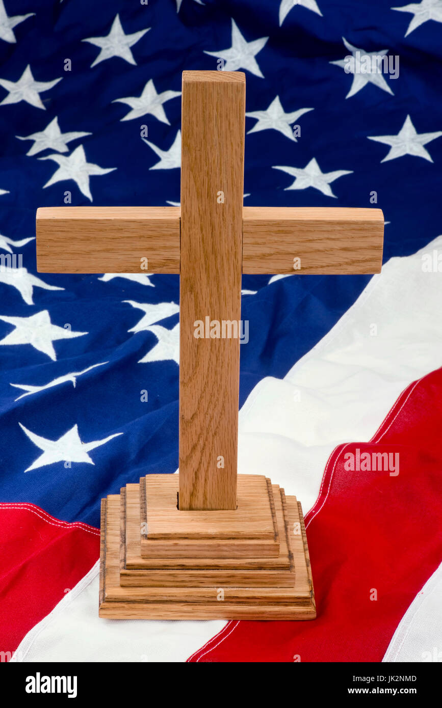 American flag christian cross hi-res stock photography and images - Alamy