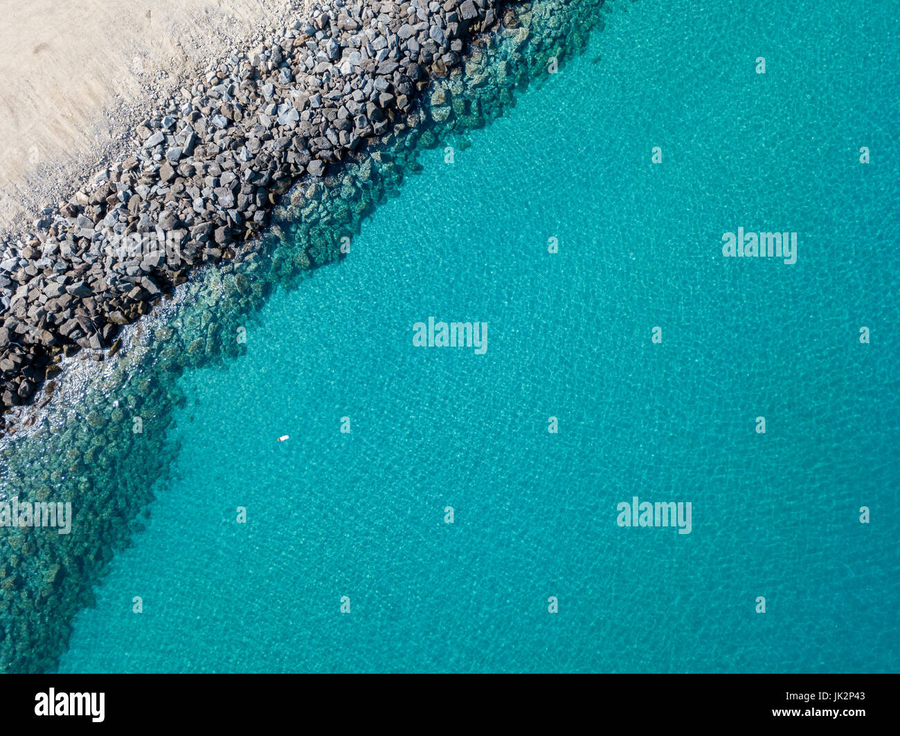 Aerial view of rocks on the sea. Overview of the seabed seen from above ...