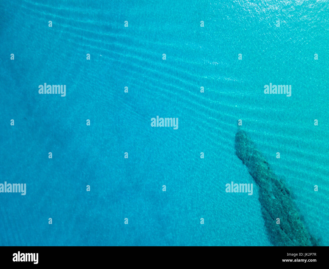 Aerial view of rocks on the sea. Overview of the seabed seen from above ...