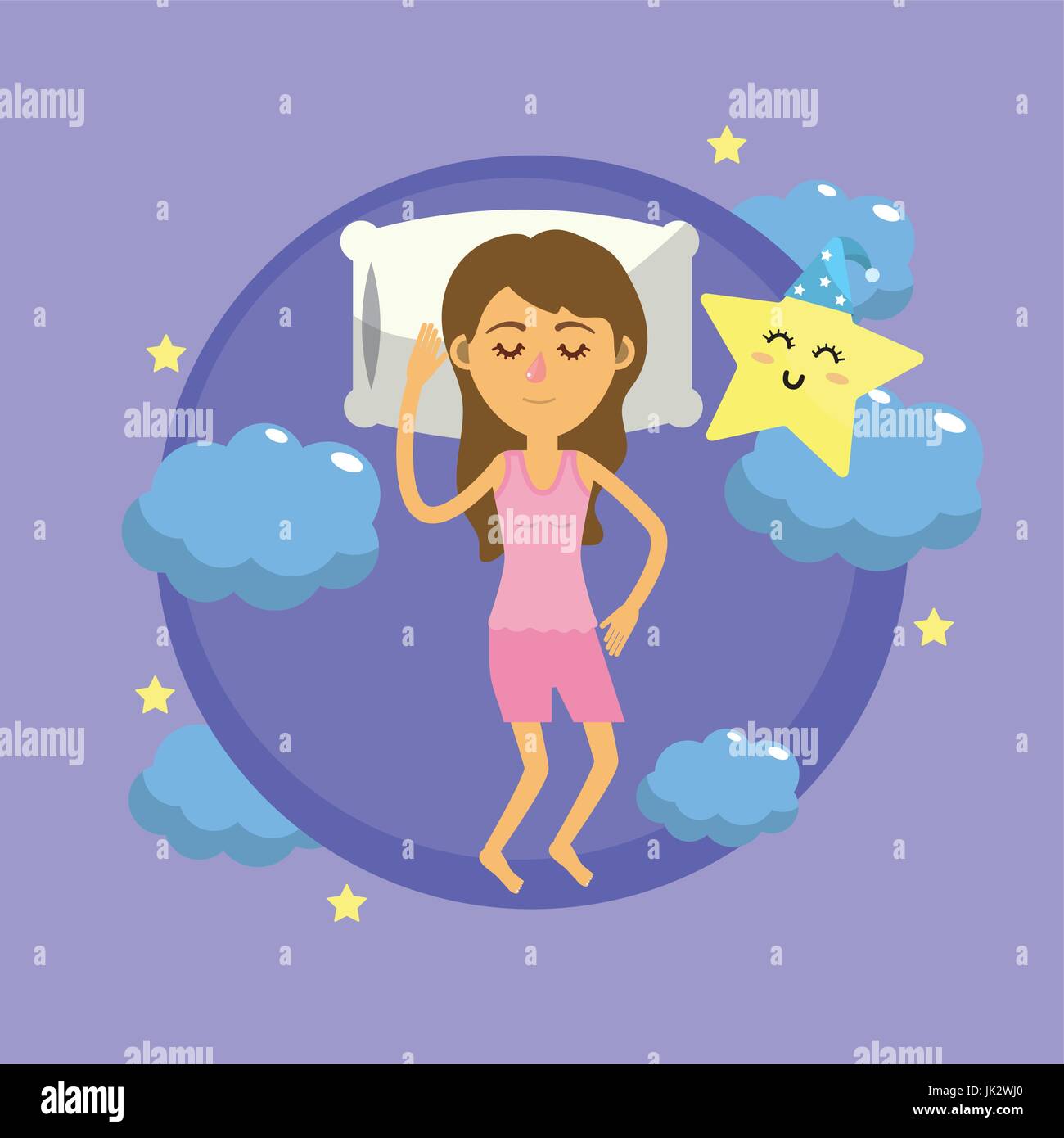 woman sleeping and taking good night Stock Vector Image & Art - Alamy
