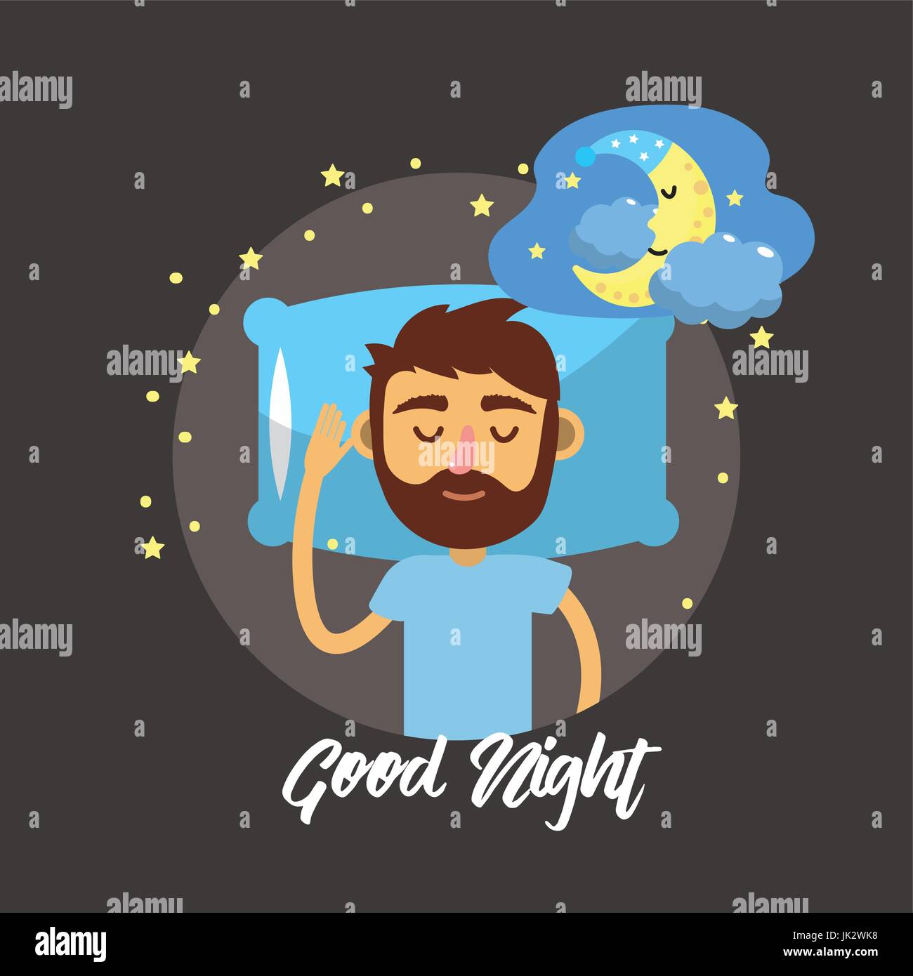 man sleeping and taking good night Stock Vector Image & Art - Alamy