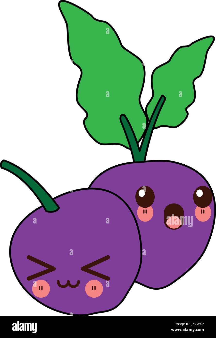 kawaii beet fresh whole cartoon Stock Vector Image & Art - Alamy