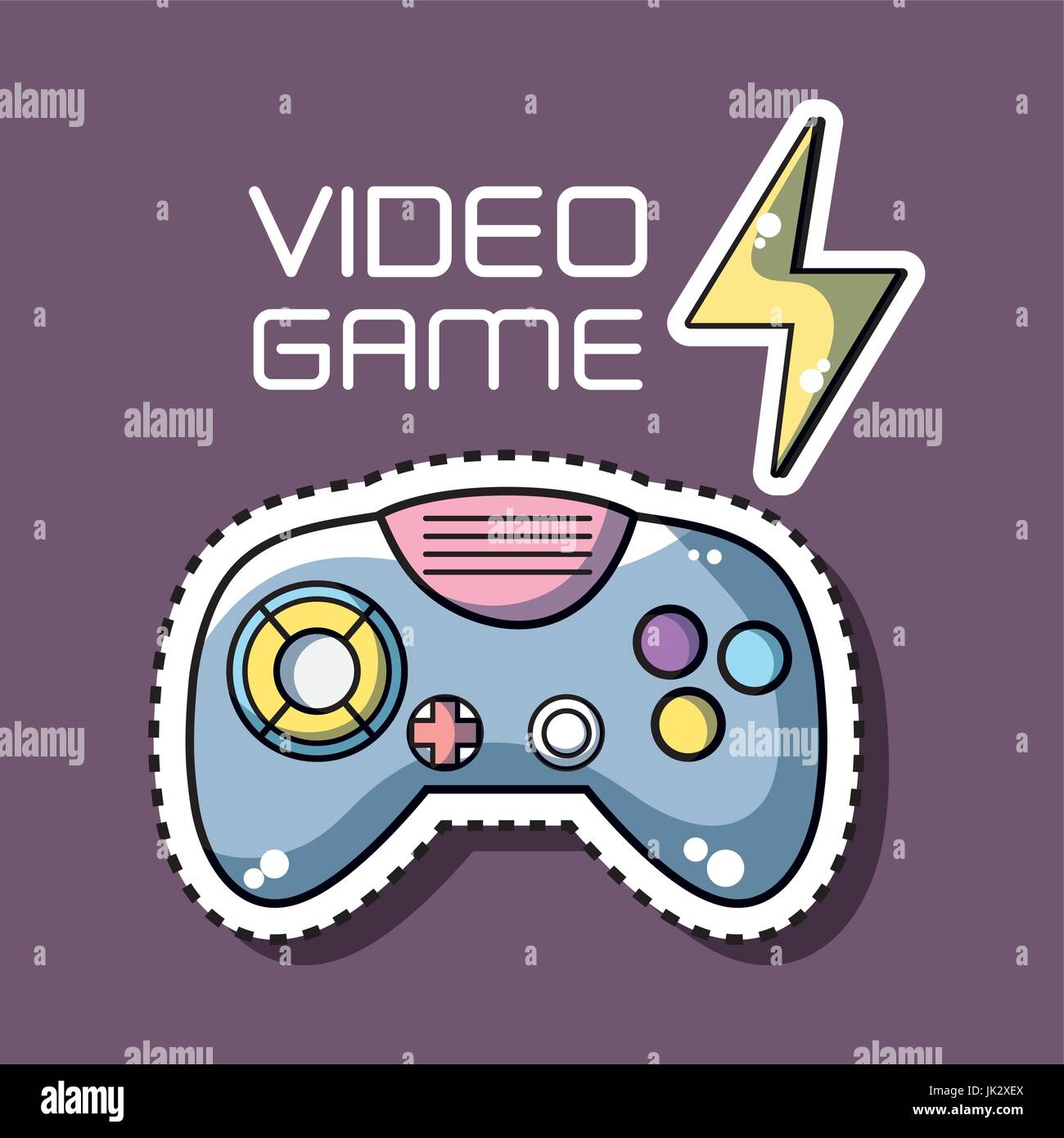 videogame console simulator with energy symbol Stock Vector Image & Art ...