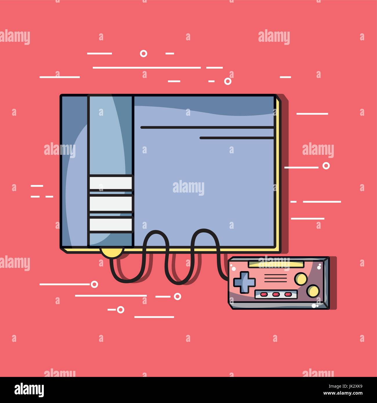 videogame console with control to simulator game Stock Vector Image ...