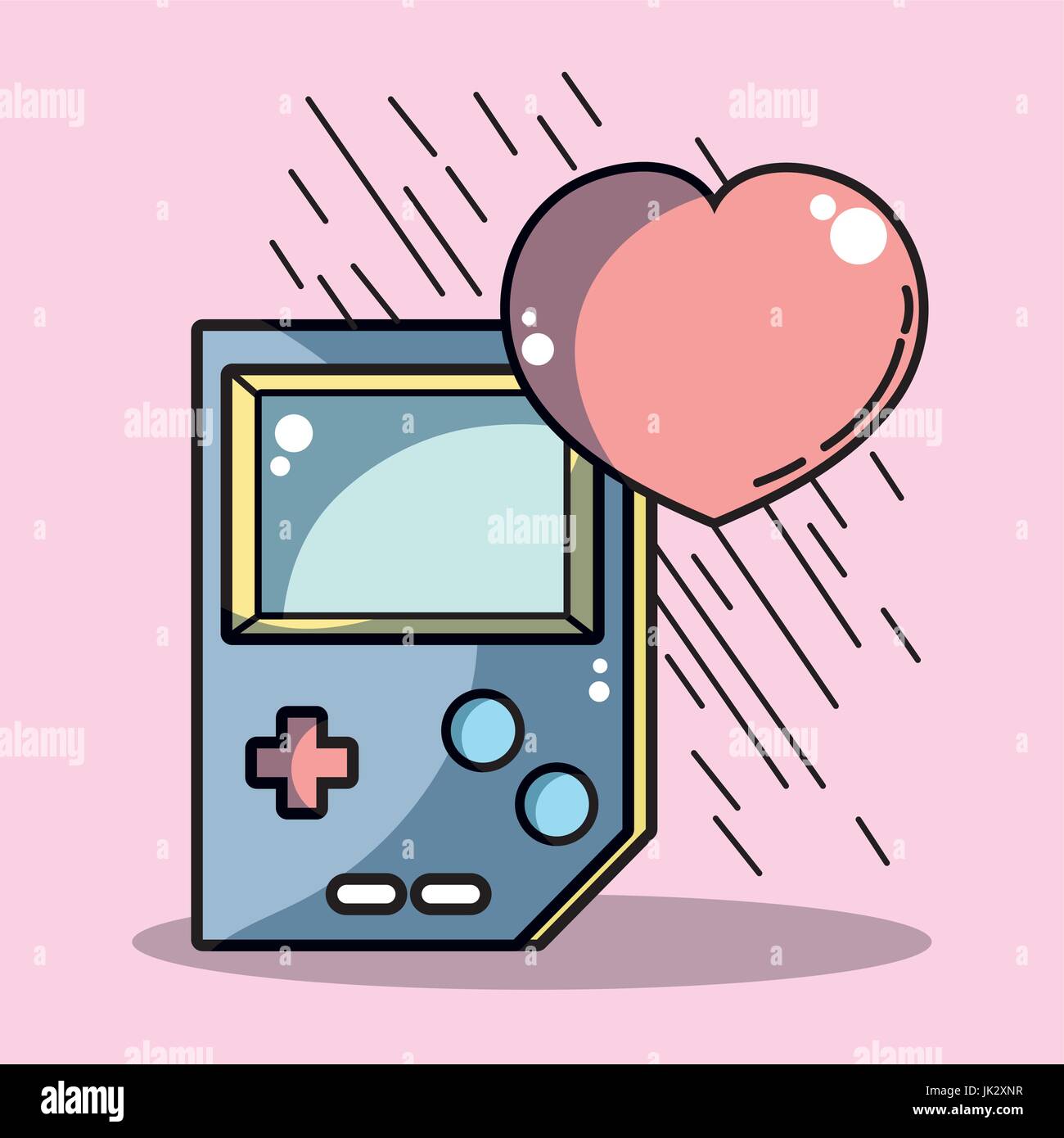 ttechnologic videogame console with heart symbol Stock Vector Image ...