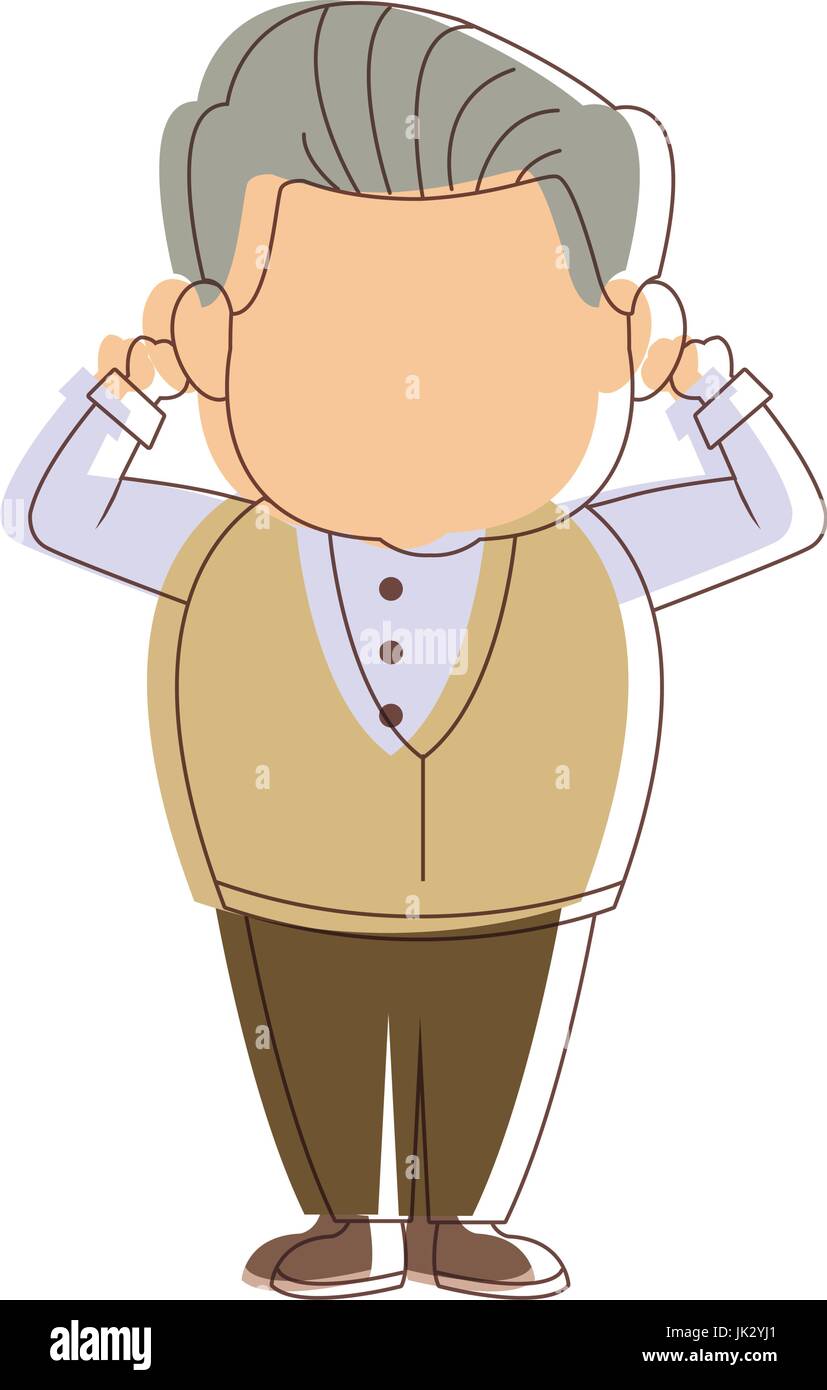 portrait grandfather man family person Stock Vector Image & Art - Alamy