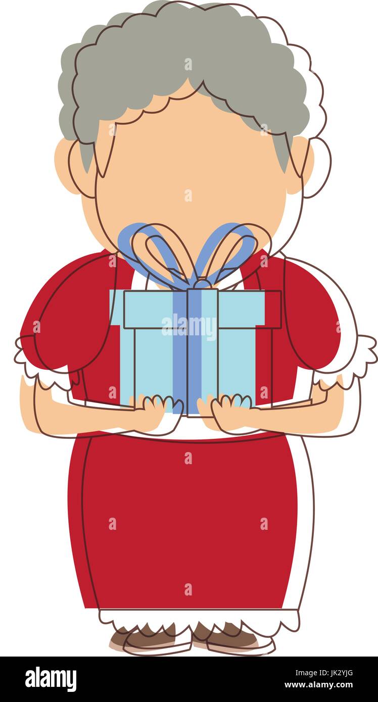 Present love senior woman Stock Vector Images - Alamy