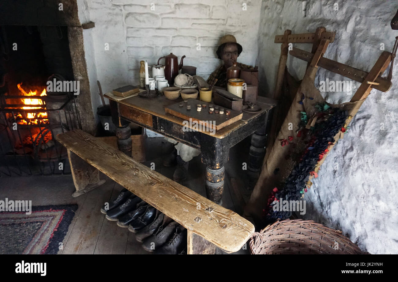 Clippy Mat Making Fireside Killhope Lead Mining Museum Tableau Stock ...