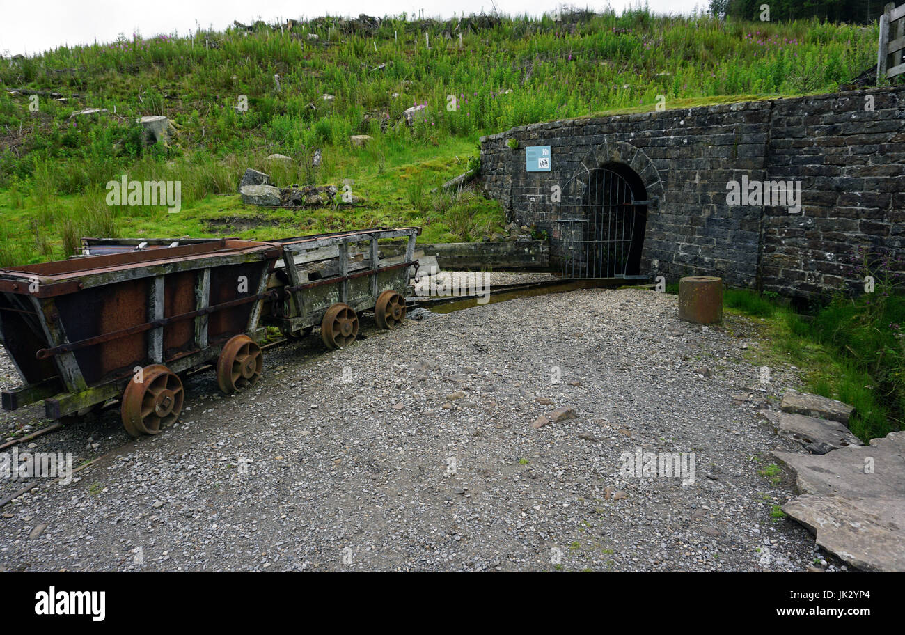 Wagons and Mine Entrance Killhope Lead Mining Museum Stock Photo - Alamy
