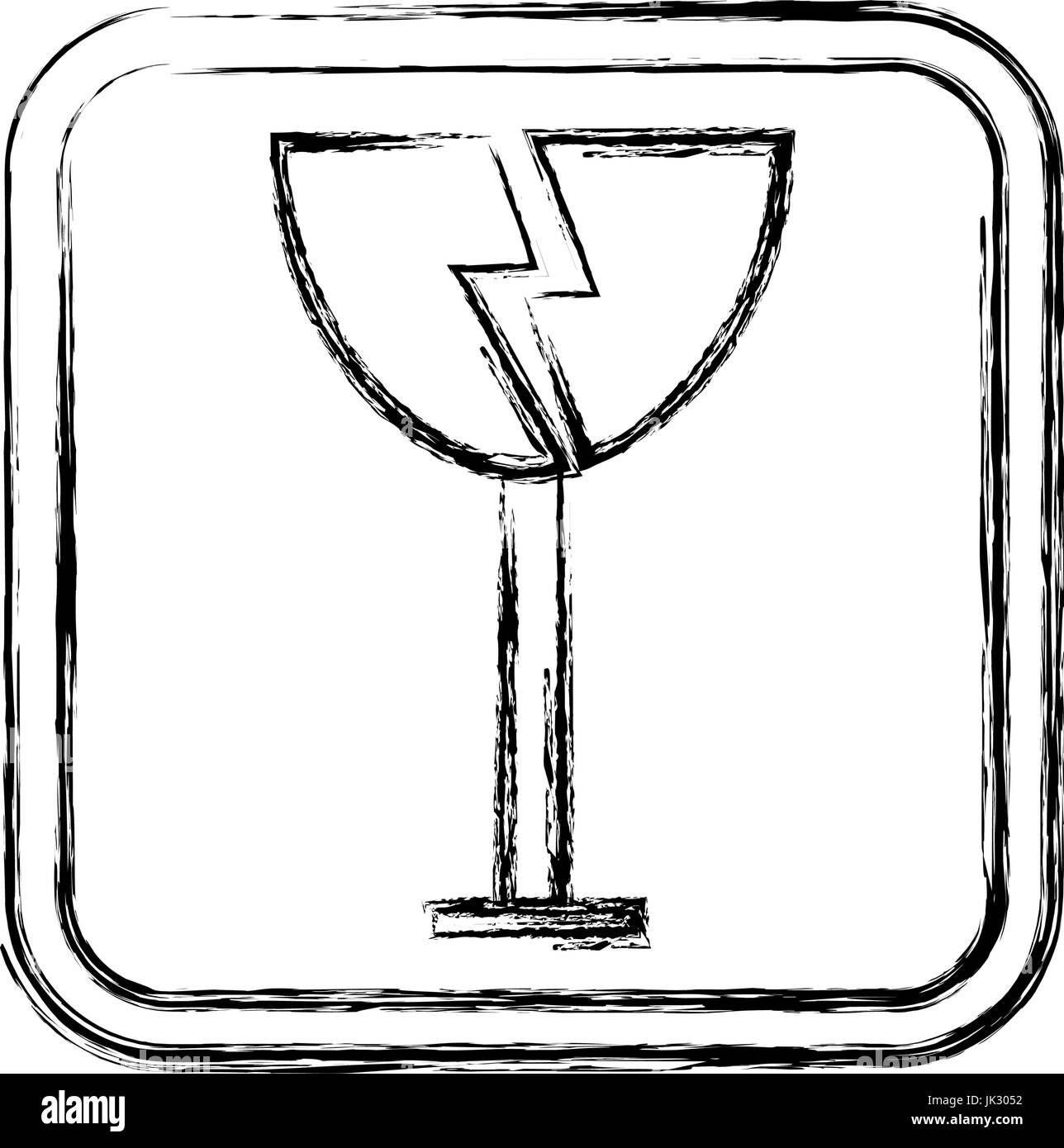 Fragile pictogram Black and White Stock Photos & Images - Alamy