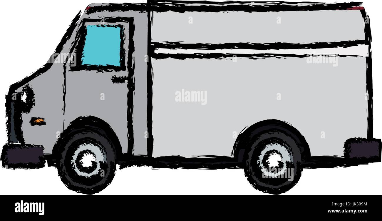 car van commercial vehicle delivery service Stock Vector Image & Art ...