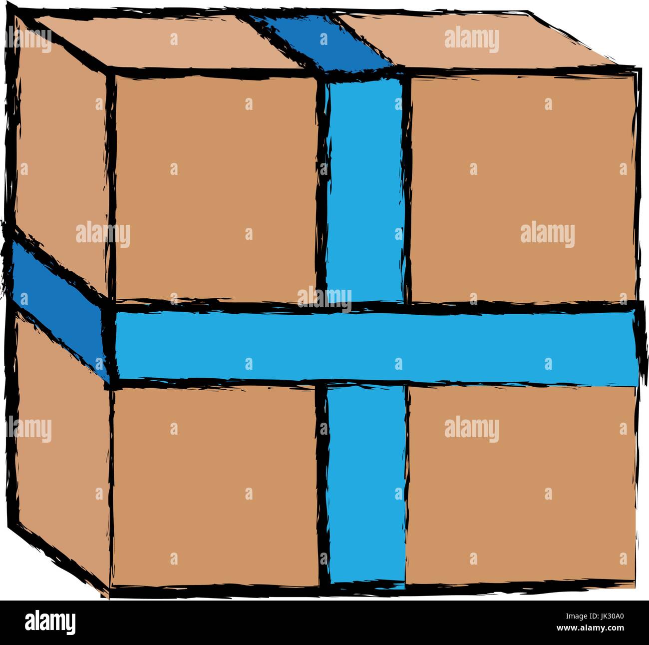 carton container cardboard box pack closed package paper Stock Vector ...