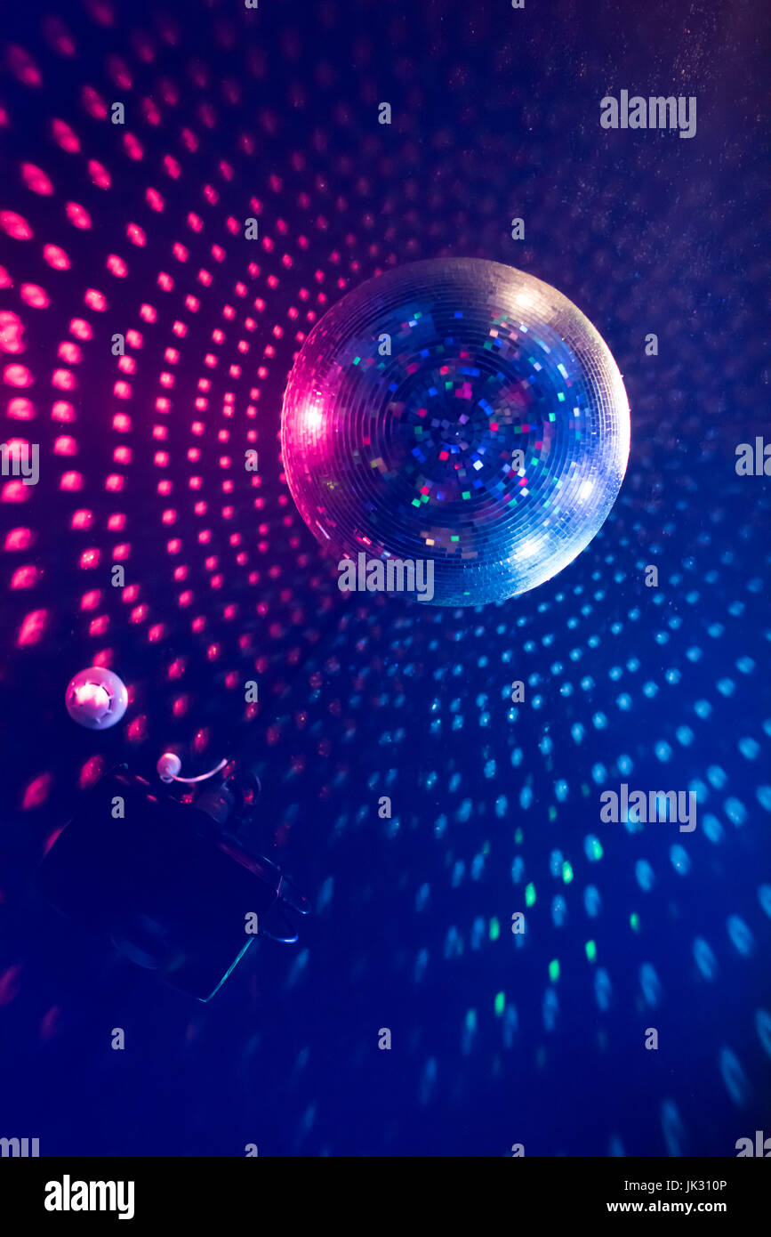 Disco ball light reflection background Stock Photo - Alamy