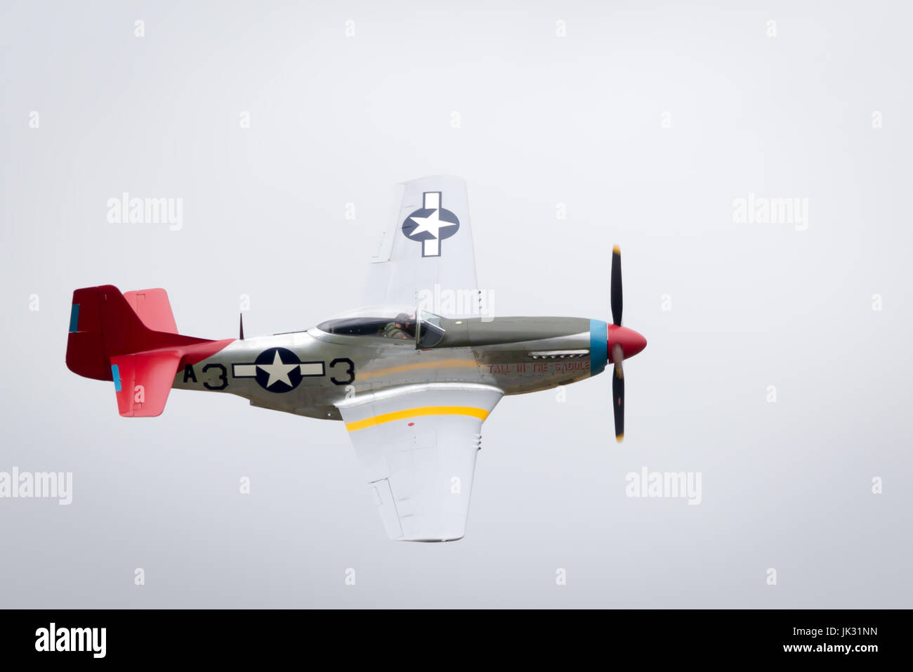 P-51 Tuskegee Airmen "Red Tail" Mustang displays Fairford International ...