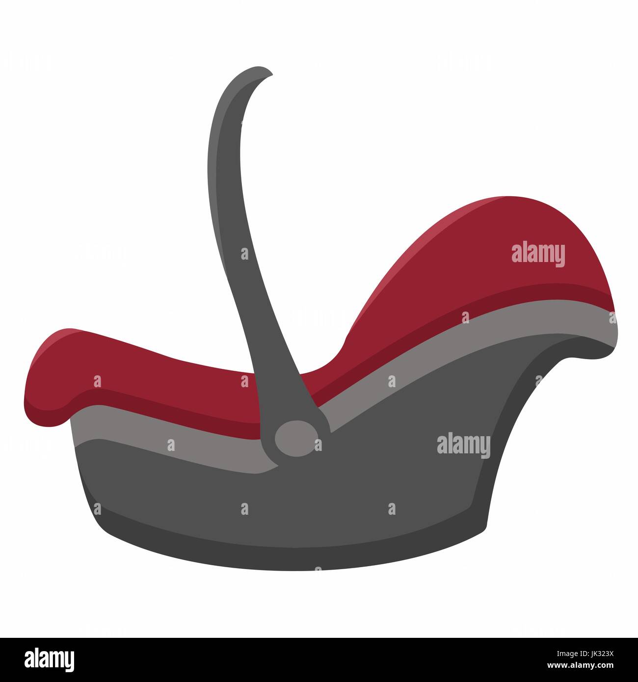 Red Baby Car Seat, Side View Isolated On A White Background ...