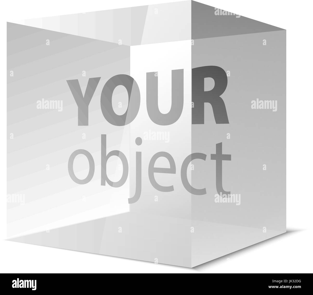 Abstract transparent box on grey background. EPS 10. art your object ...