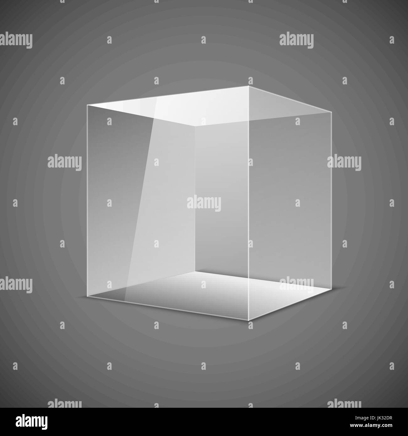 Abstract transparent box on grey background. EPS 10. art Stock Vector ...