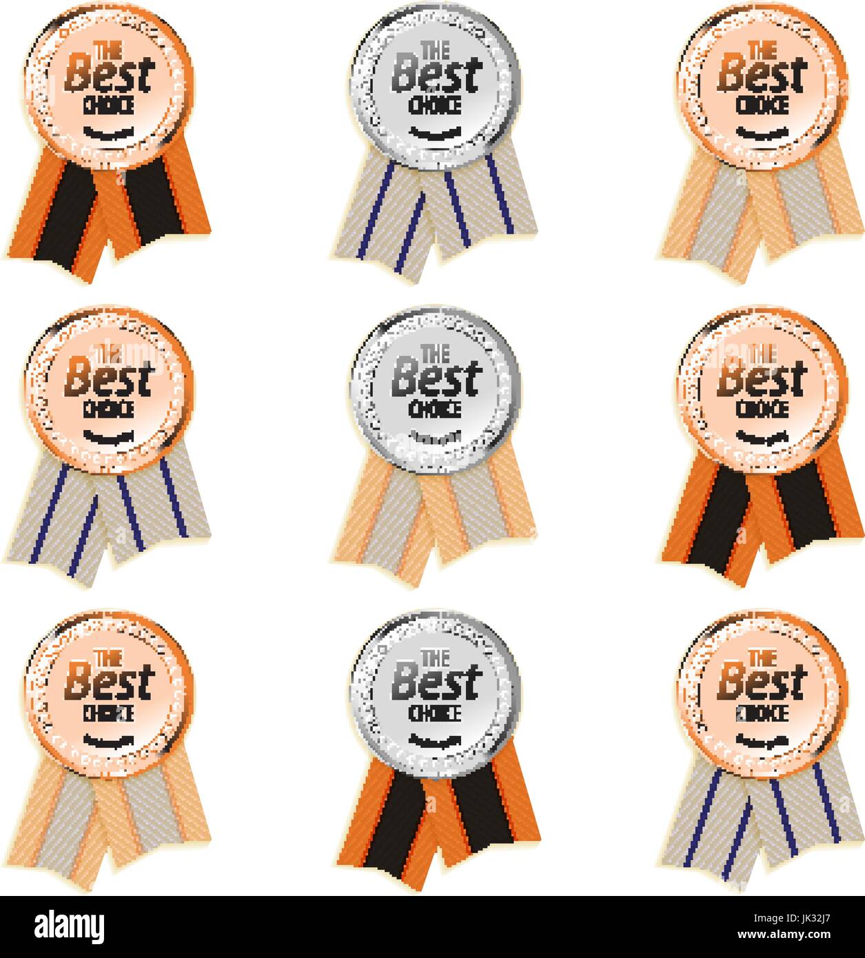 Luxury golden premium quality best choice labels set isolated vector ...