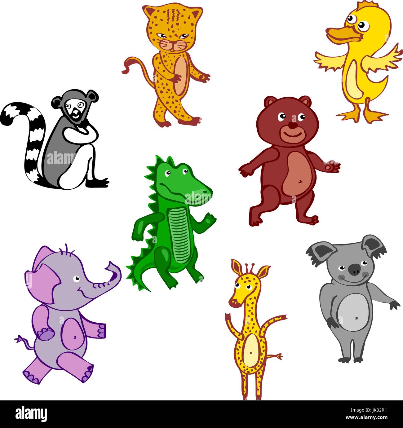 Vector File EPS10 Hand-drawn cartoon vector wild illustration Stock ...