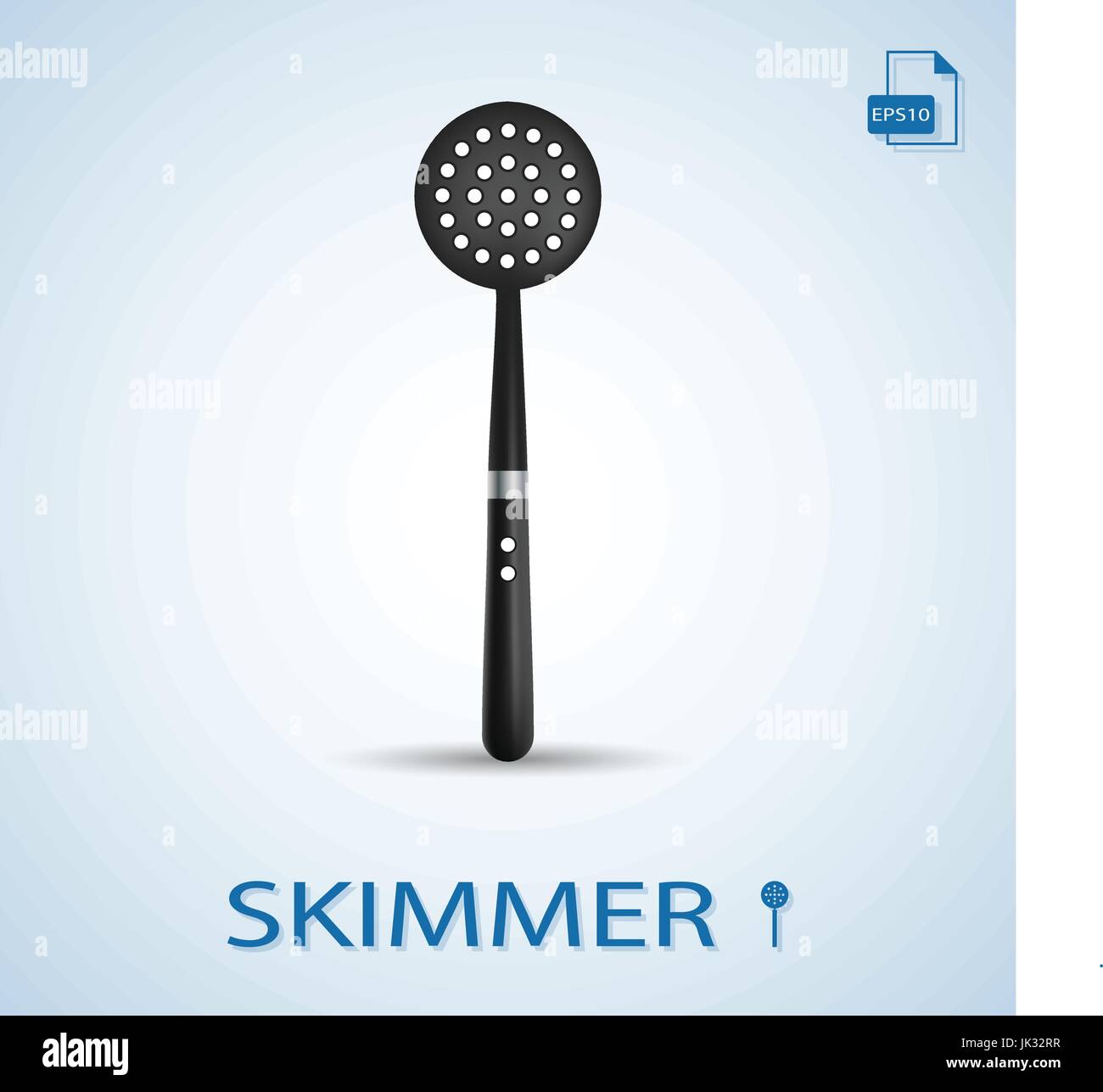 Kitchen Tools Skimmer Isolated On A Background. Realistic Vector ...