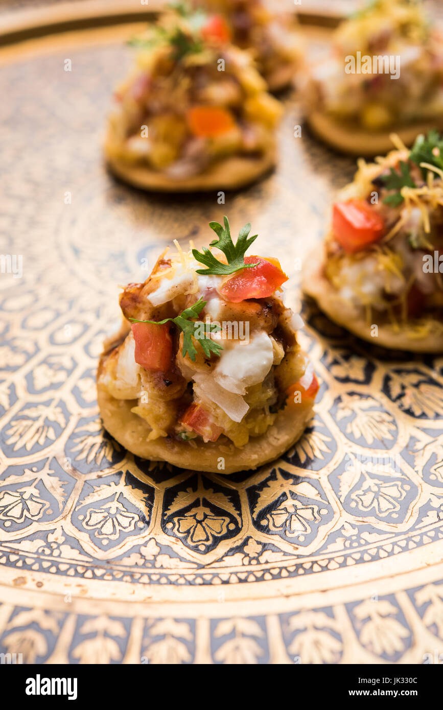 Sev Btata Puri / sev puri / papdi chat - popular indian snacks item ...