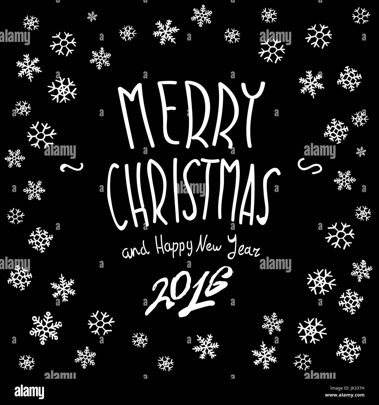 Christmas chalkboard card Black and White Stock Photos & Images - Alamy