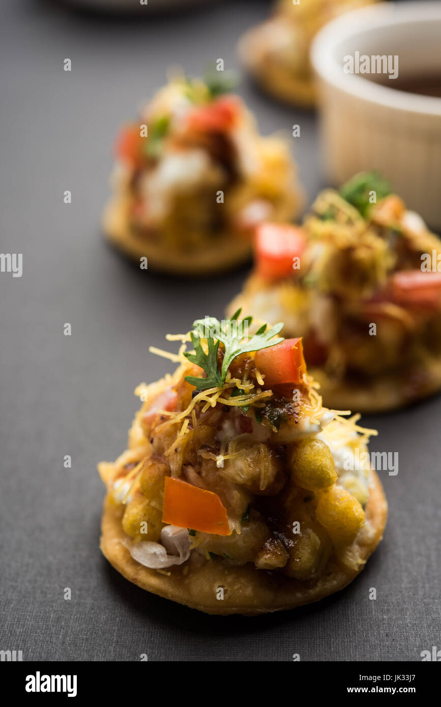 Sev Btata Puri / sev puri / papdi chat - popular indian snacks item ...