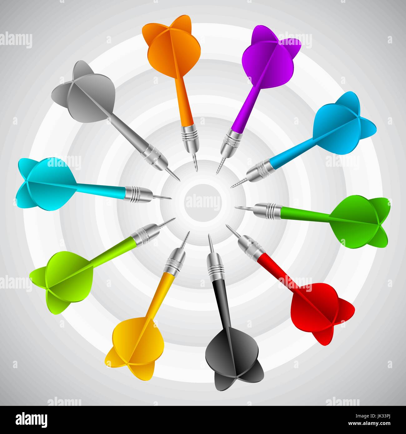 Set of darts. Vector color game concept sport Stock Vector Image & Art ...