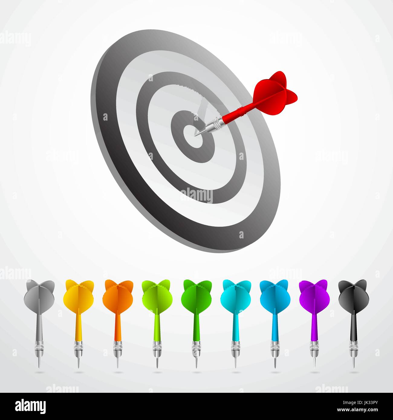 Set of darts. Vector color game concept sport Stock Vector Image & Art ...