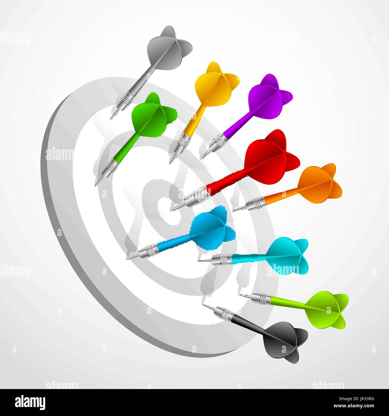 Set of darts. Vector color game concept sport Stock Vector Image & Art ...