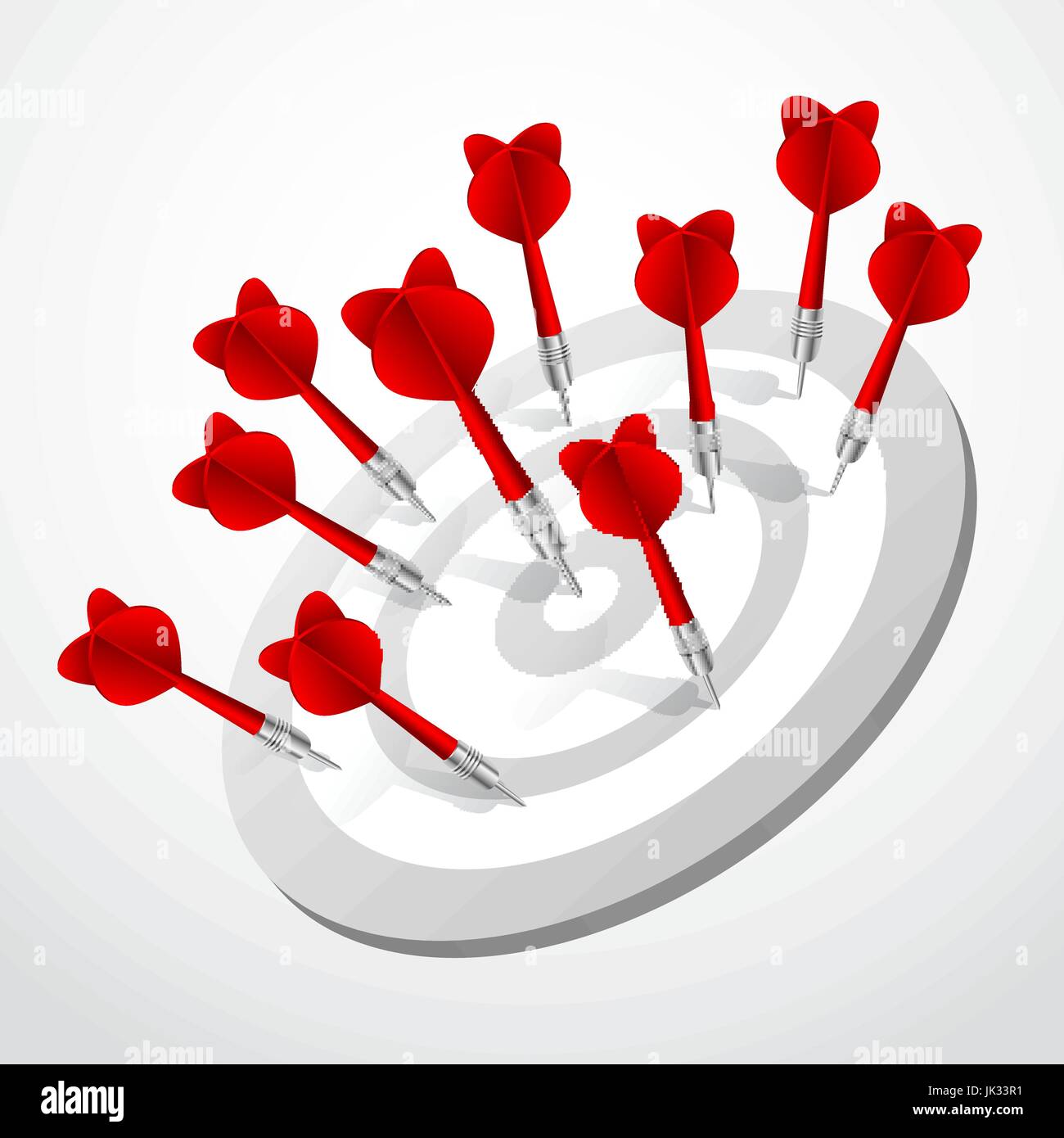 Set of darts black Vector red game concept sport Stock Vector Image ...