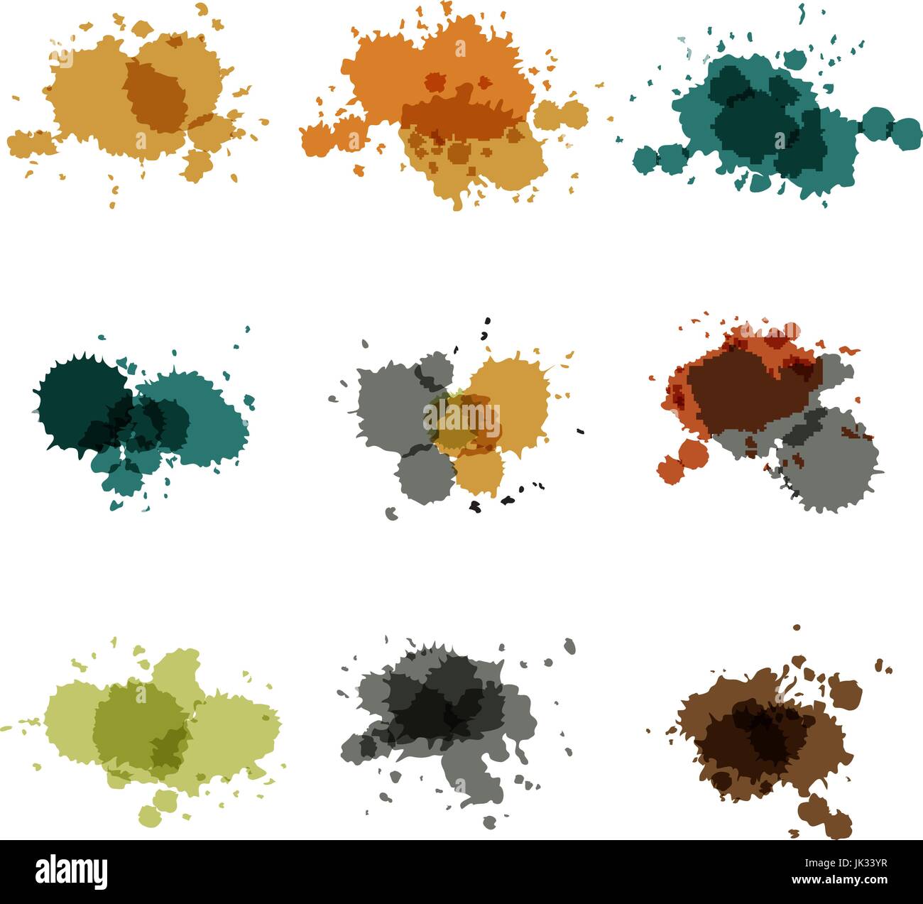 Watercolor hand painted circles set art vector spot Stock Vector Image ...