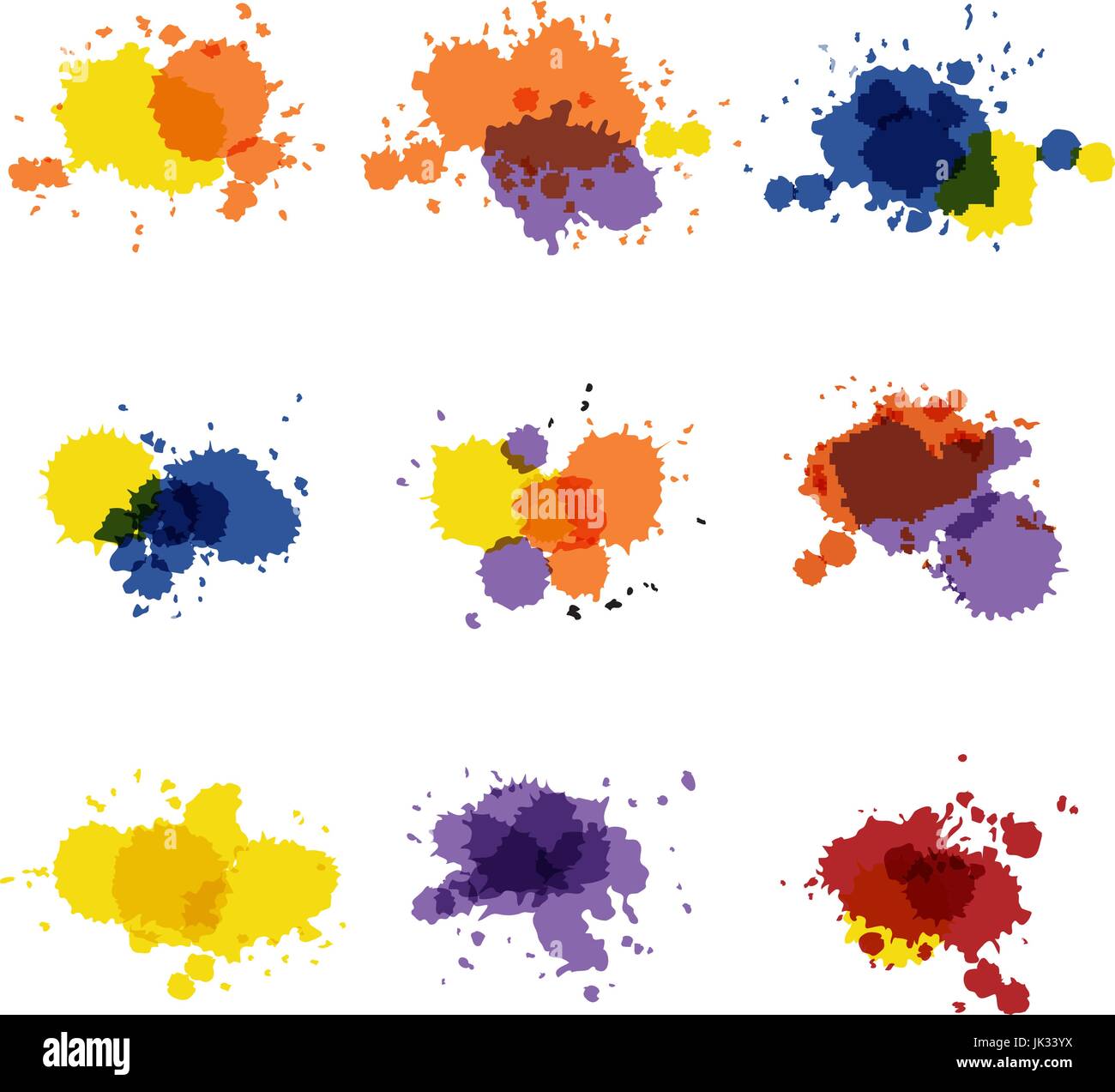 Watercolor hand painted circles set art vector spot Stock Vector Image ...