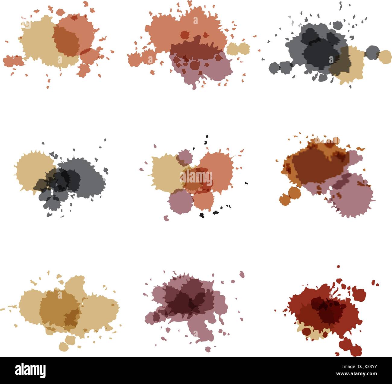 Watercolor hand painted circles set art vector spot Stock Vector Image ...