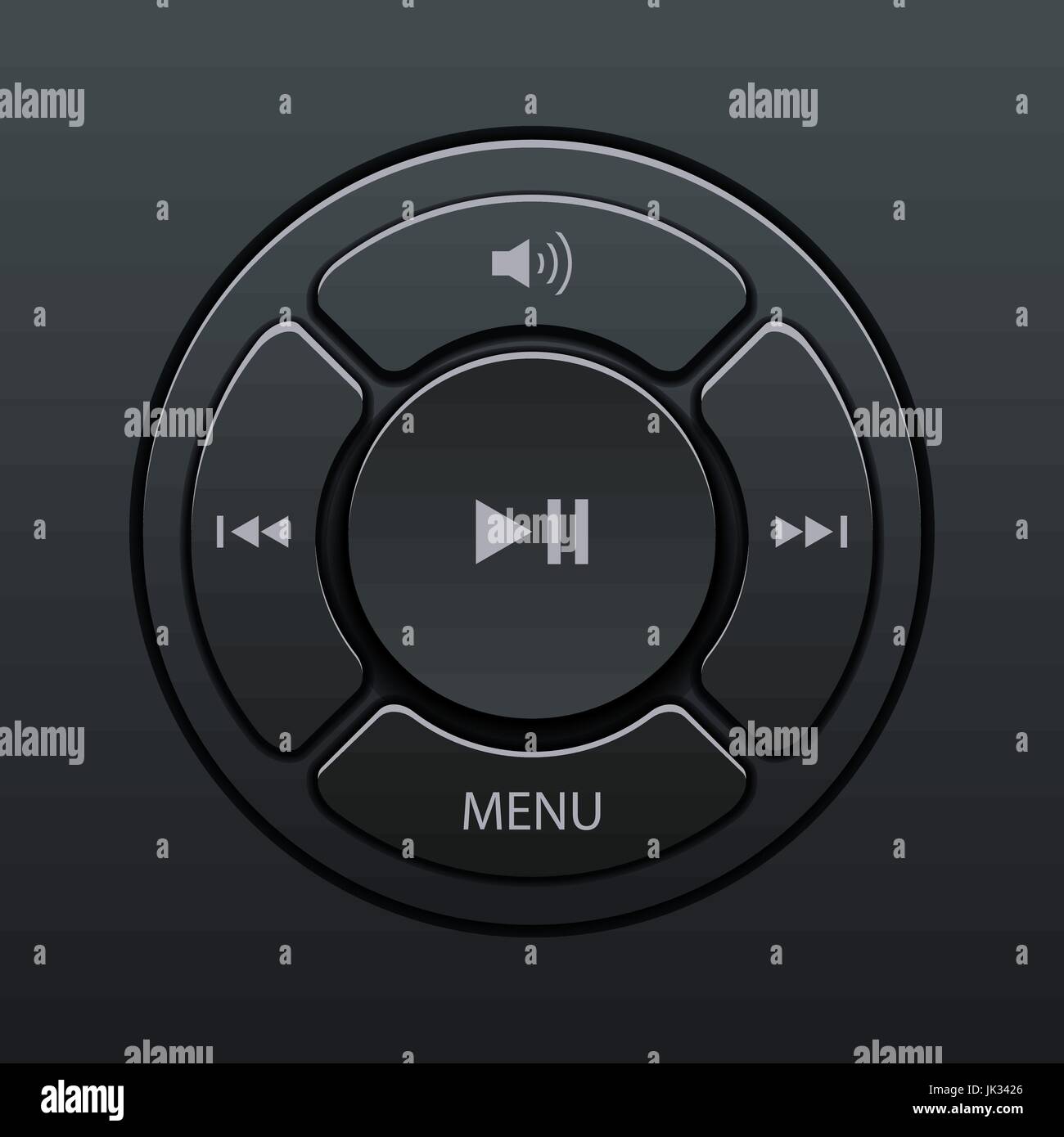 Vector interface design elements music player icons Stock Vector Image ...