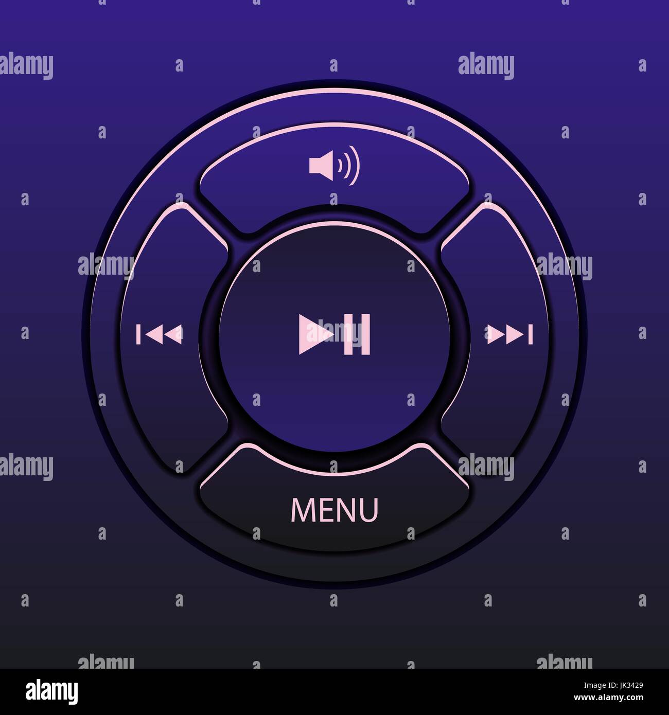 Vector interface design elements music player icons Stock Vector Image ...