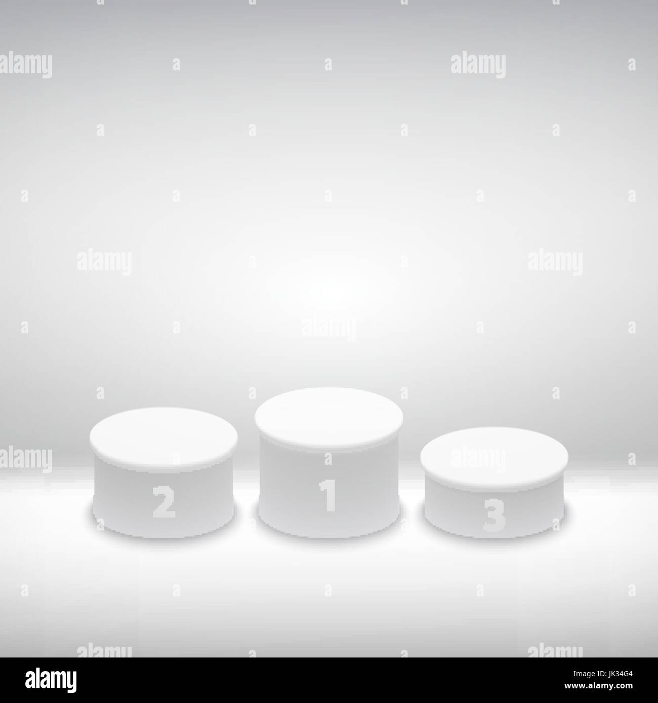 Winner podium with number on white - Vector best 3d Stock Vector Image ...