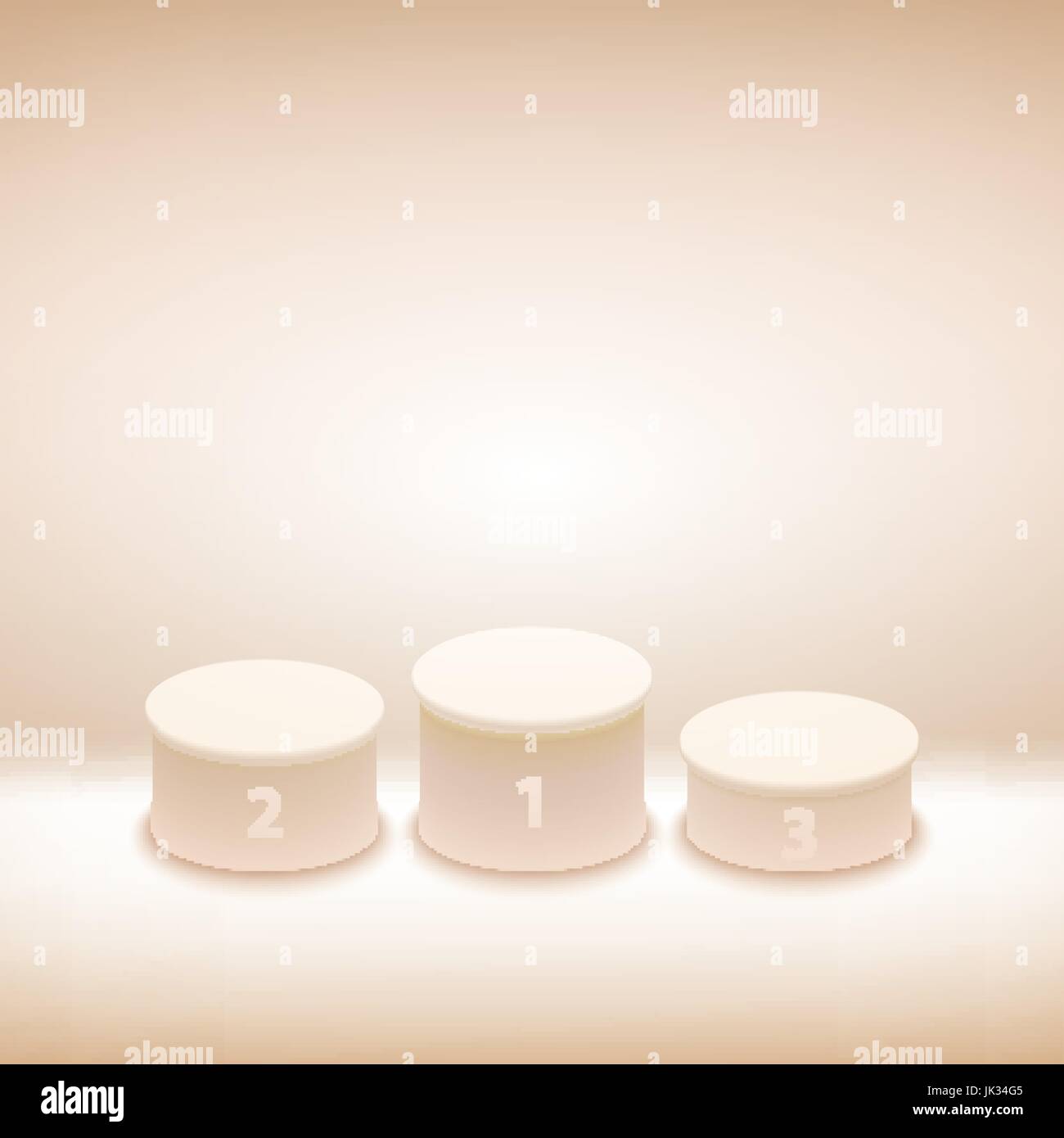 Winner podium with number on white - Vector best 3d Stock Vector Image ...