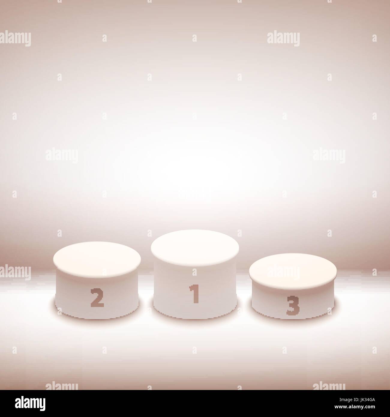 Winner podium with number on white - Vector best 3d Stock Vector Image ...